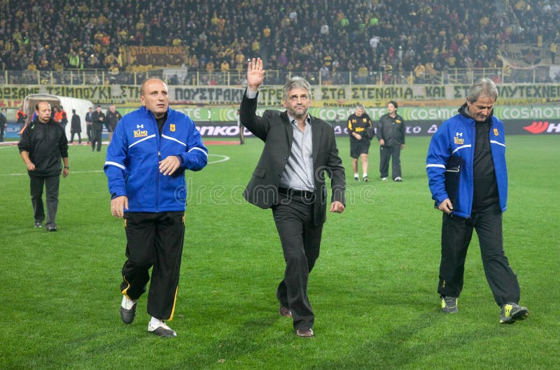 The Coach of Aris Team Sakis Tsiolis Editorial Photography - Image of ...