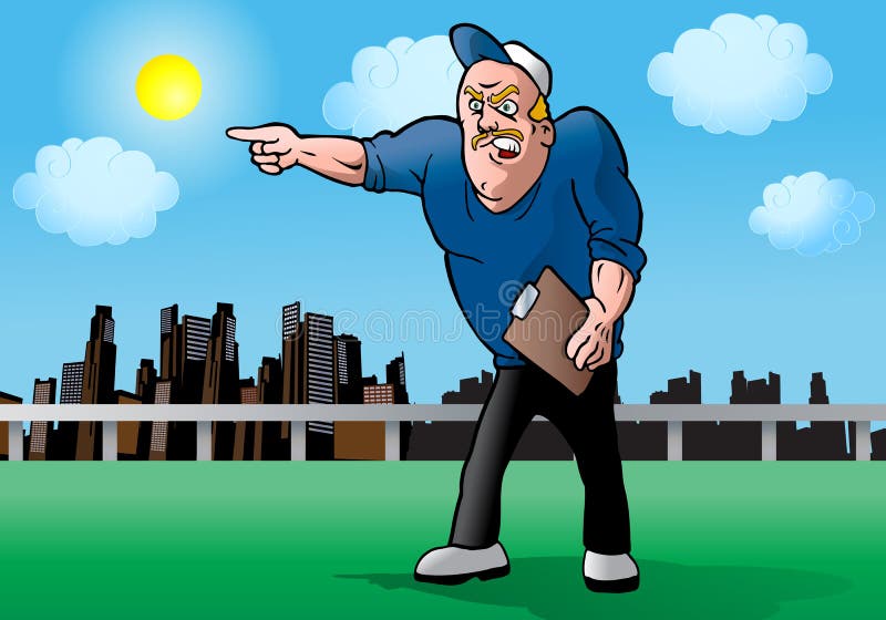 Coach Yelling stock vector. Illustration of yell, scream - 9646262