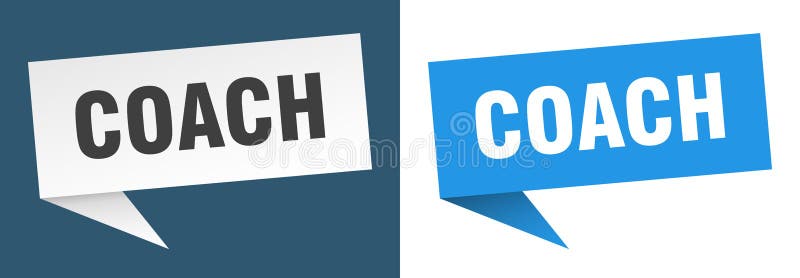Coach Banner. Coach Speech Bubble Label Set Stock Vector - Illustration ...