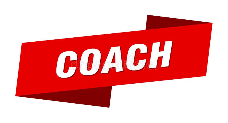 Coach Banner Template. Coach Ribbon Label Stock Vector - Illustration ...