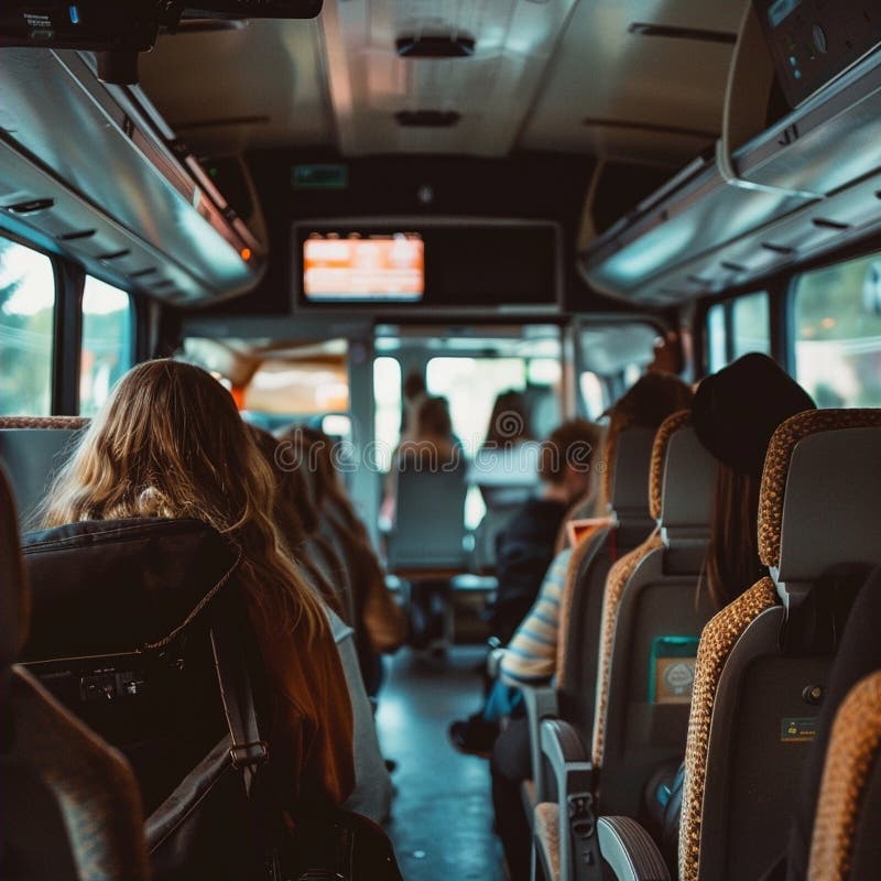 A Coach Bus with Two Women, No Passengers Waiting Stock Illustration ...