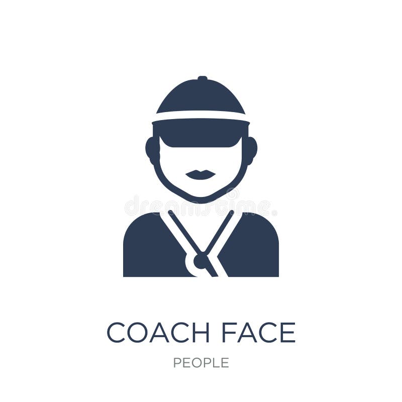 Coach Face Icon. Trendy Flat Vector Coach Face Icon on White Background ...