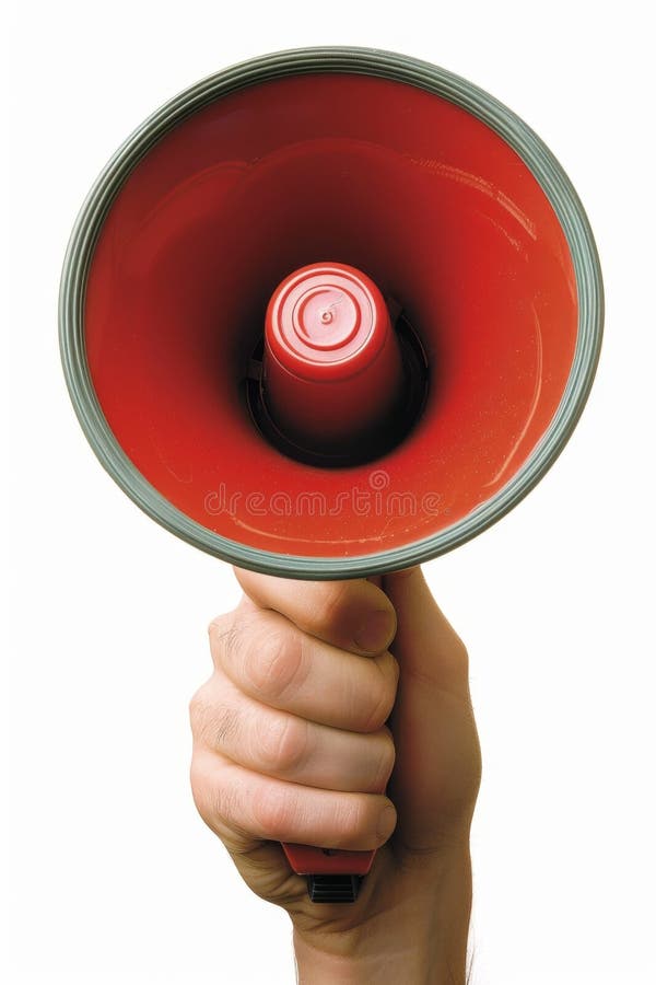 Coach Holding Megaphone Making an Announcement Stock Photo - Image of ...