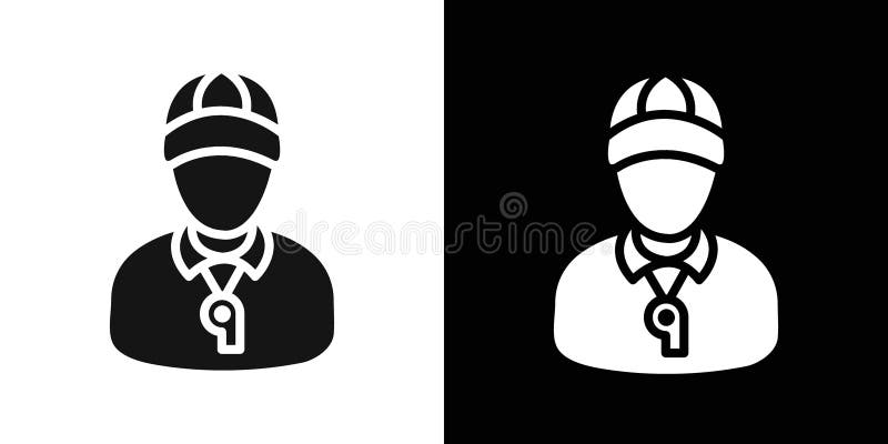 Coach Icon Flat Vector Set Outline Stock Vector - Illustration of icon ...