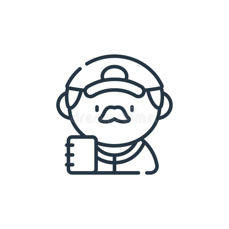 Coach Icon Vector from Baseball Concept. Thin Line Illustration of ...