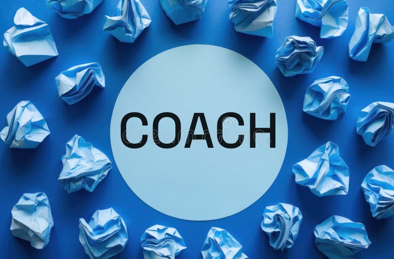 Coach Inscription Text Words on a Pattern Background Stock Illustration ...