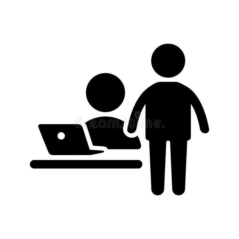 Coach, Master, Mentor Icon. Black Vector Graphics Stock Illustration ...