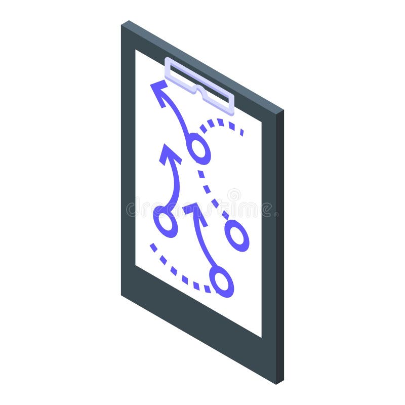 Coach Showing Game Strategy Using Clipboard with Arrows and Circles ...