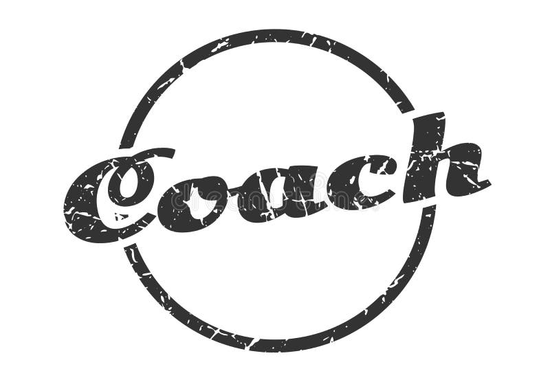 Coach Sign. Coach Round Vintage Stamp Stock Vector - Illustration of ...