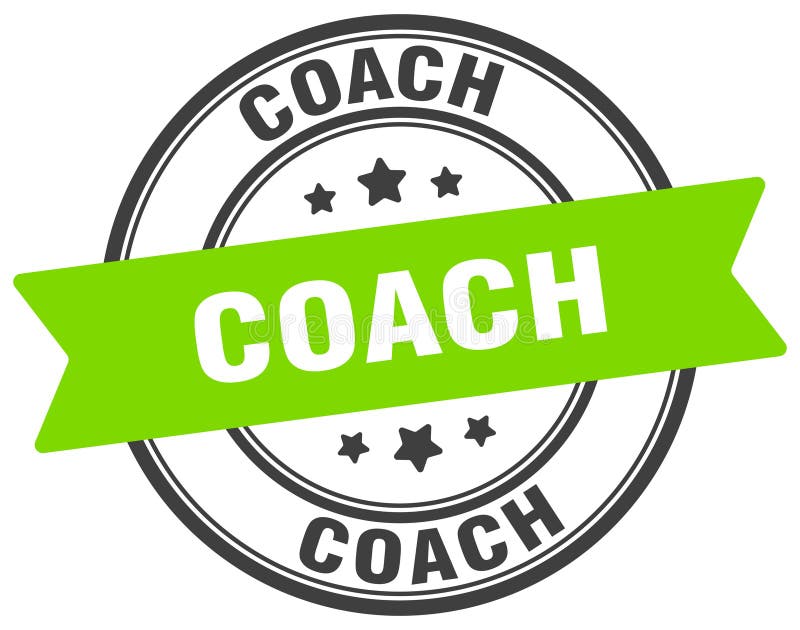 Coach Stamp. Coach Label on Transparent Background. Round Sign Stock ...
