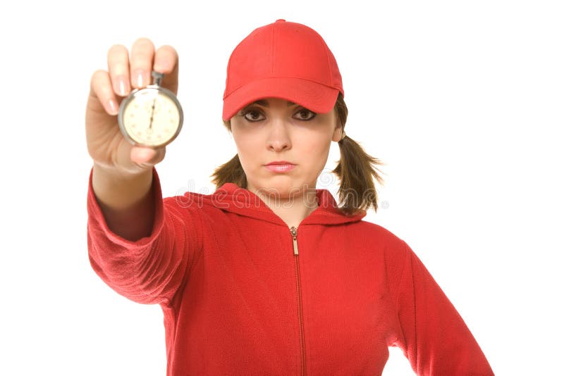 Coach with Stopwatch (focus on Coach) Stock Photo - Image of color ...