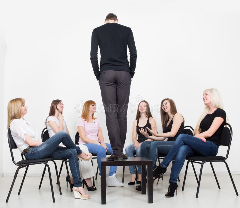 Coach and Support Group during Psychological Stock Photo - Image of ...