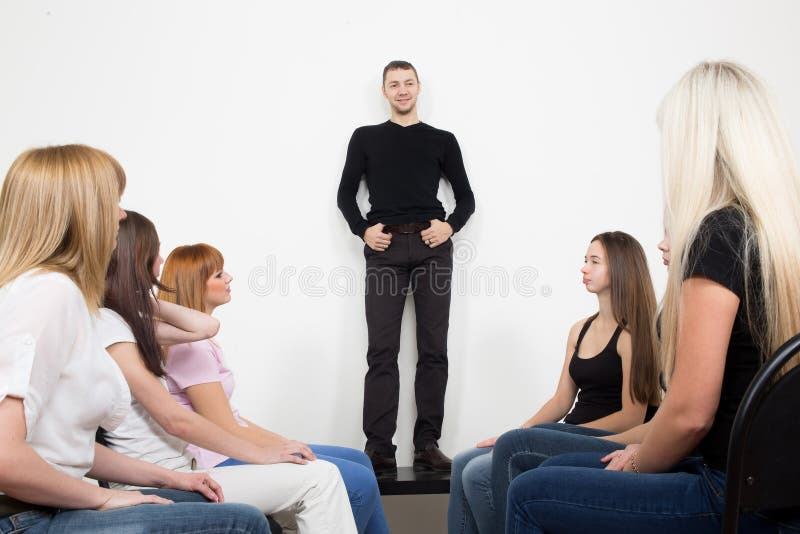 Coach and Support Group during Psychological Stock Photo - Image of ...