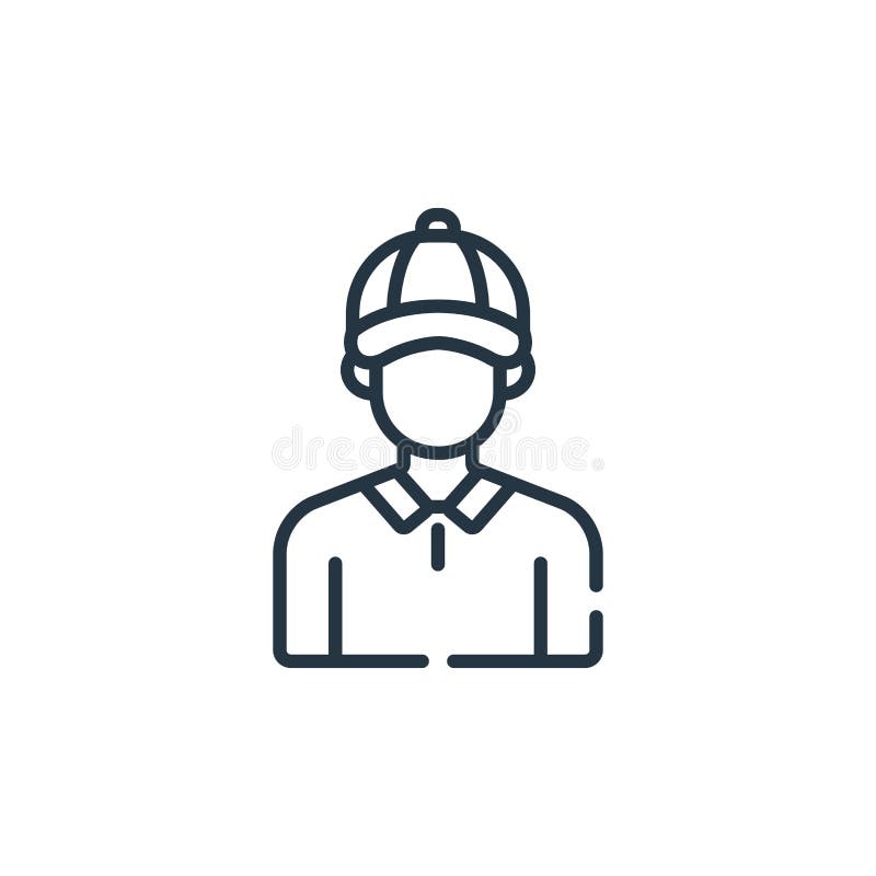 Coach Vector Icon Isolated on White Background. Outline, Thin Line ...