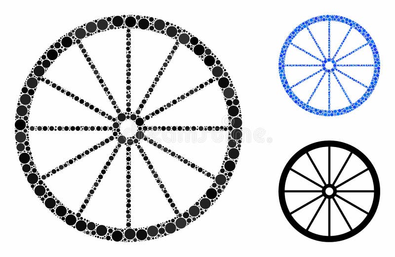 Coach Wheel Composition Icon of Circle Dots Stock Illustration ...