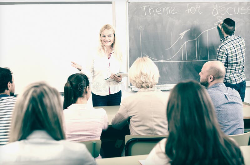 Coaches and Students at Business Training Stock Image - Image of ...