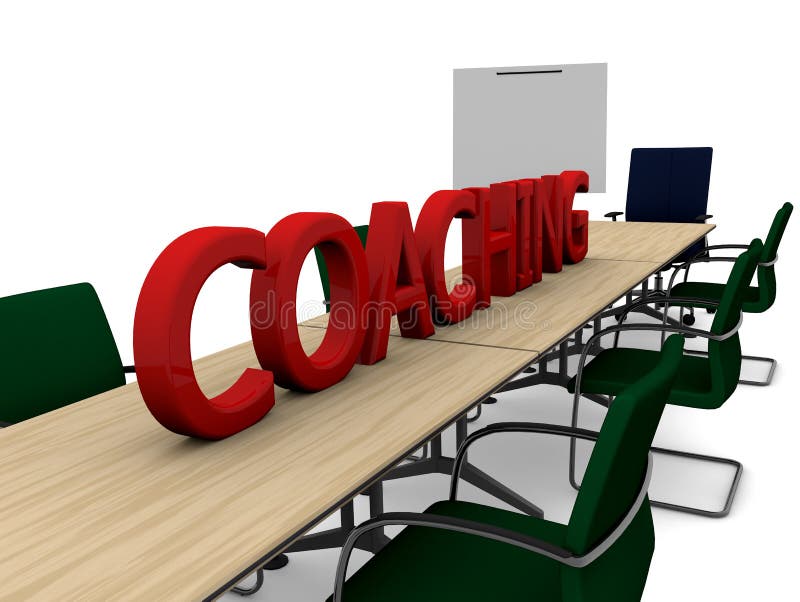 Coaching in color cubes stock illustration. Illustration of learn ...