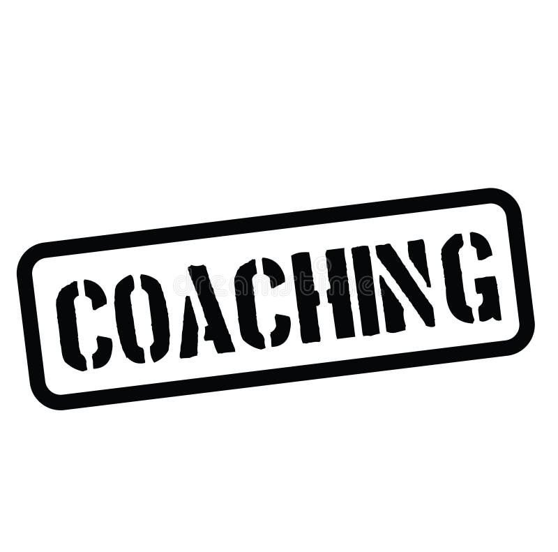 Coaching stamp on white stock vector. Illustration of business - 125441284