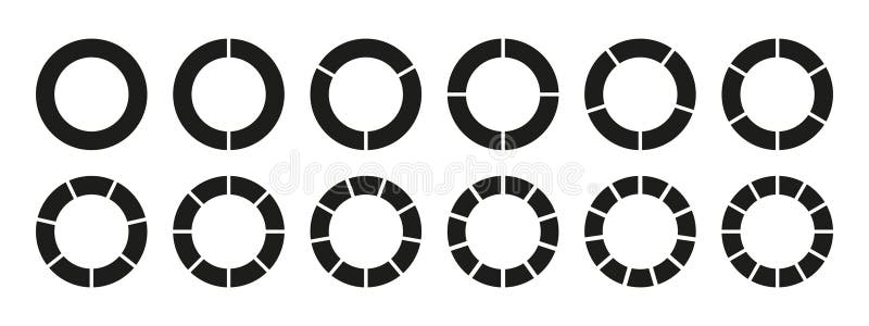 Circle Divided 12 Equal Segments Stock Illustrations – 57 Circle ...