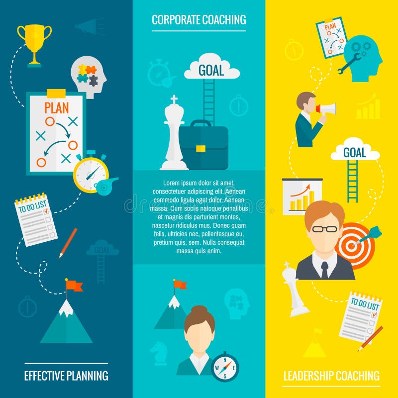 Coaching Business Banner stock vector. Illustration of element - 49739827