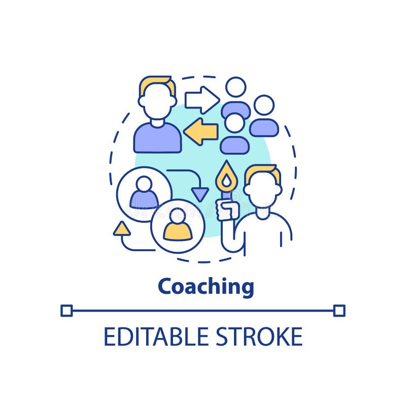 Coaching concept icon stock vector. Illustration of corporate - 253333537