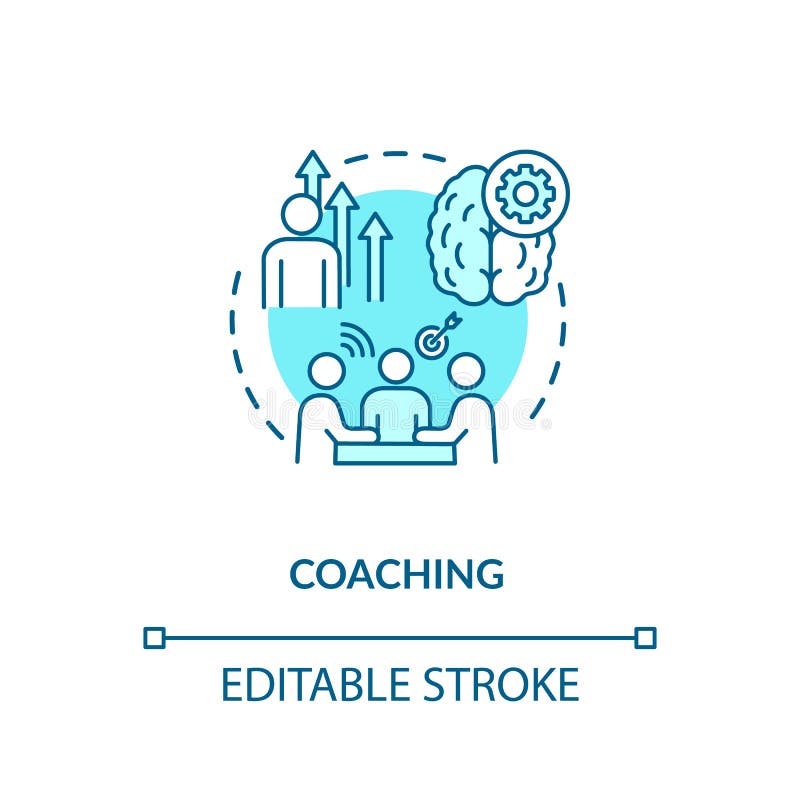 Coaching concept icon stock vector. Illustration of coaching - 182164888