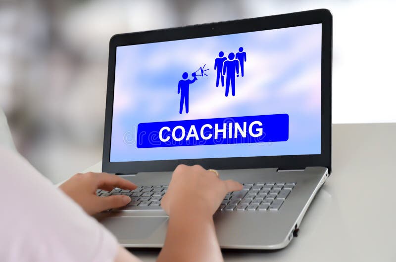 Coaching Concept on a Laptop Stock Image - Image of coach, training ...