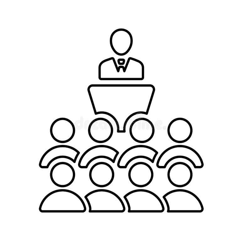 Coaching, Demonstrate, Learning Outline Icon. Line Art Vector Stock ...