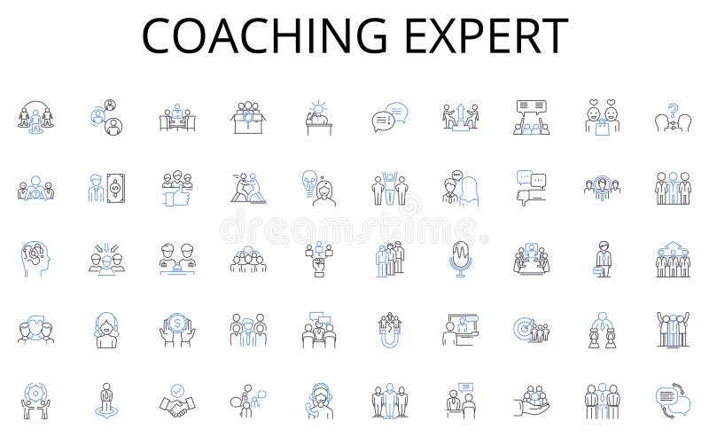 Coaching Expert Line Icons Collection. Knowledge, Learning, Wisdom ...
