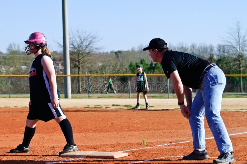 Girl S Softball Second Base Player Editorial Photography - Image of ...