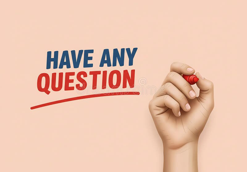 Coaching Graphic with Bold Text Have Any Question Design Stock ...