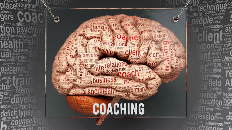 Coaching in human brain stock illustration. Illustration of concepts ...