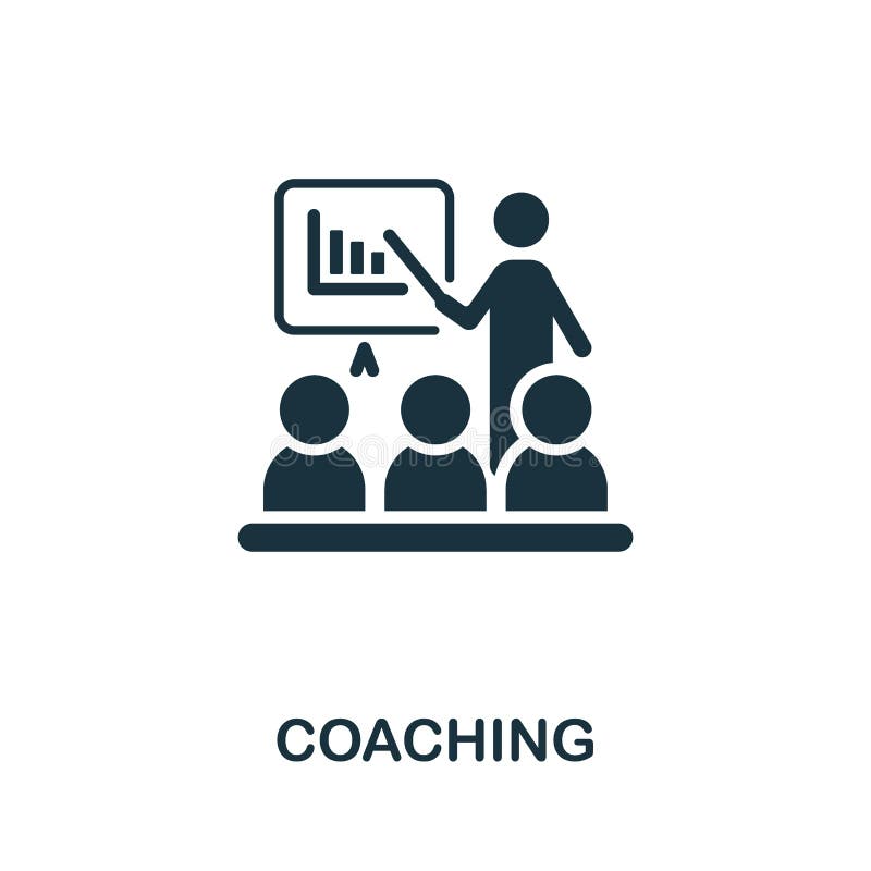 Coaching Icon. Monochrome Simple Element from Core Value Collection ...