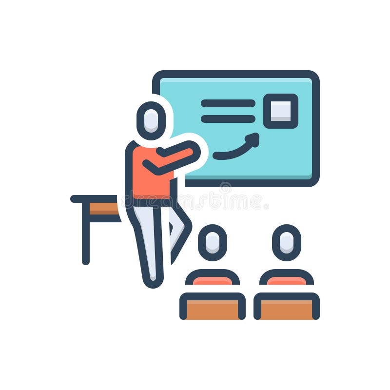 Color Illustration Icon for Coaching, Literacy and Student Stock Vector ...