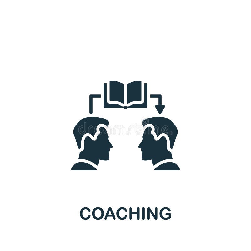 Coaching Icon. Monochrome Simple Sign from Performance Collection Stock ...