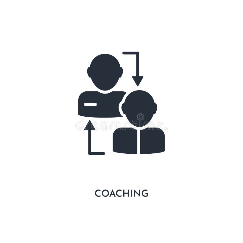 Coaching Icon. Simple Element Illustration. Isolated Trendy Filled ...