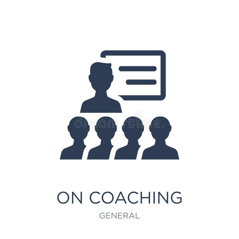 On Coaching Icon. Trendy Flat Vector on Coaching Icon on White B Stock ...