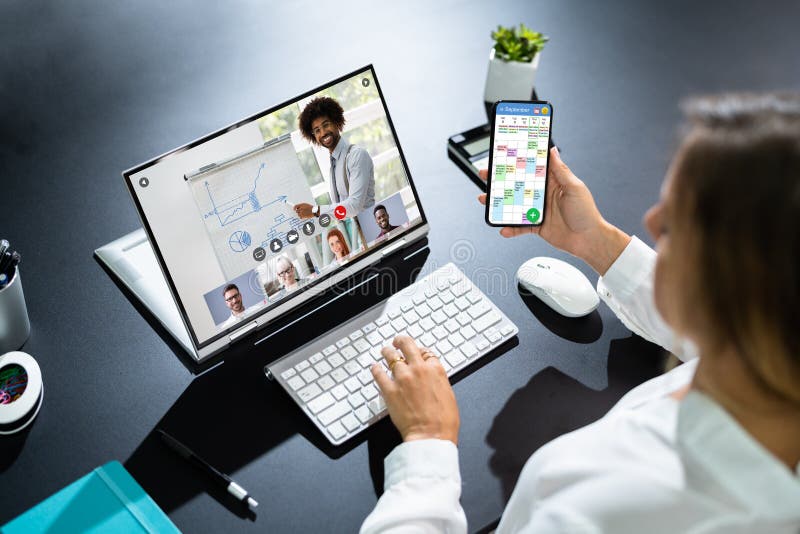 Coaching Lecture and Virtual Remote Training Stock Photo - Image of ...