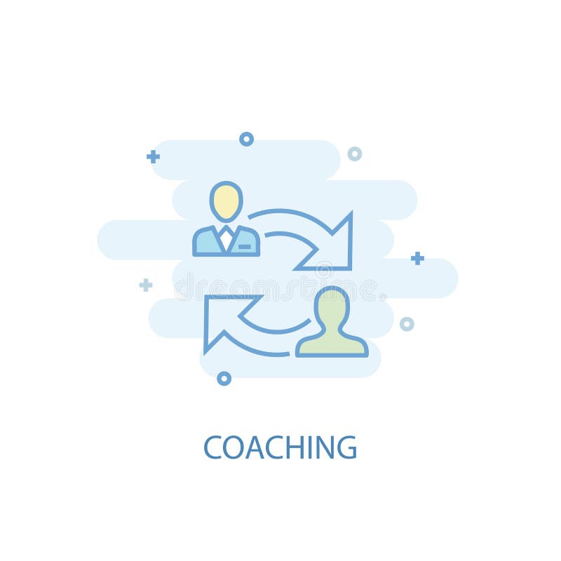 Coaching Line Concept. Simple Line Icon Stock Vector - Illustration of ... Coaching Line Concept. Simple Line Icon Stock Vector - Illustration of ...