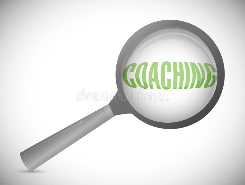 Coaching Magnify Text Illustration Design Stock Illustration ...