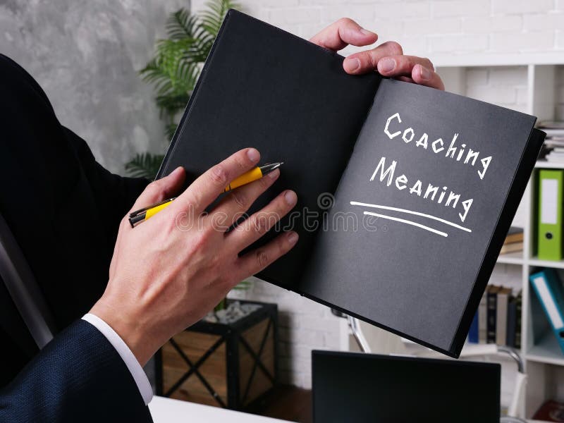 Coaching Meaning Sign on the Page Stock Image - Image of leader, sign ...