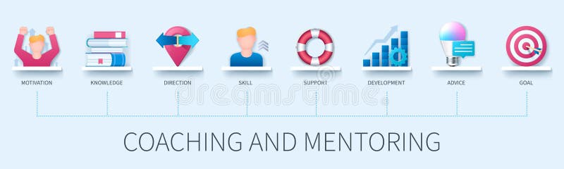 Coaching and Mentoring Vector Infographic in 3D Style Stock Vector ...