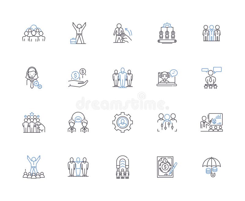 Coaching and Mentorship Outline Icons Collection. Mentoring, Coaching ...