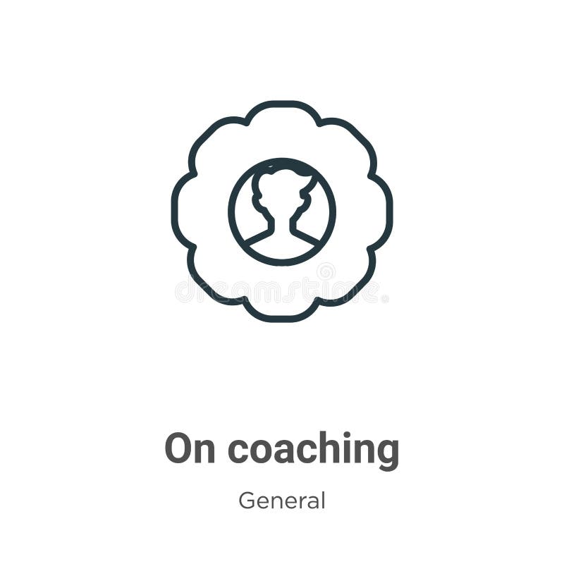 On Coaching Outline Vector Icon. Thin Line Black on Coaching Icon, Flat ...