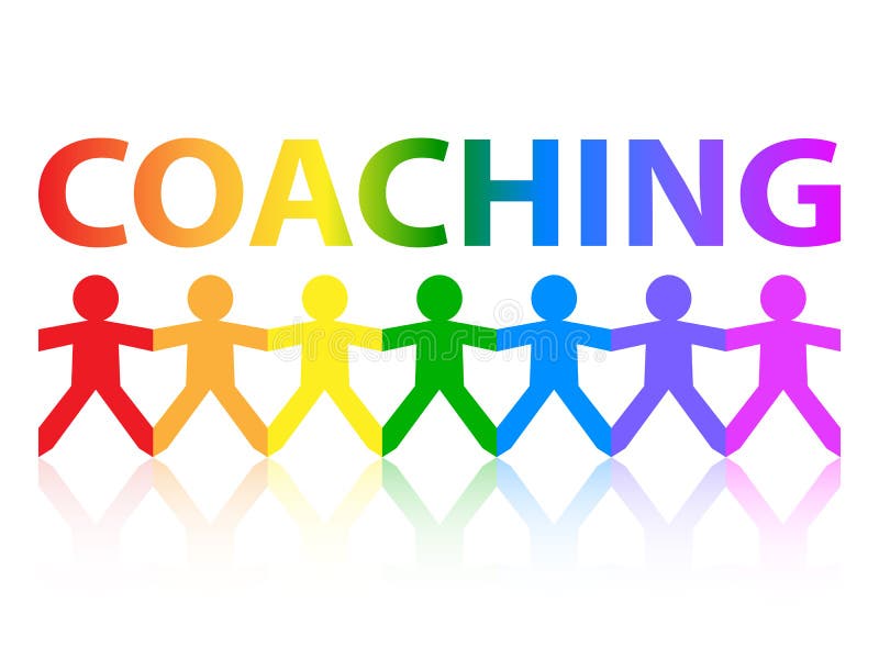 Coaching Paper People Rainbow Stock Vector - Illustration of qualified ...