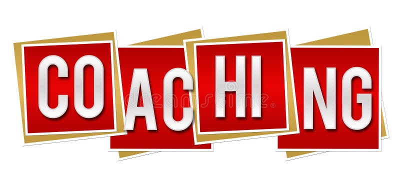 Coaching Red Blocks stock illustration. Illustration of professional ...