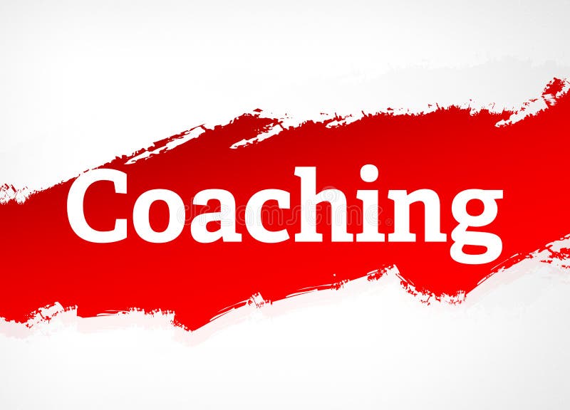 Coaching Red Brush Abstract Background Illustration Stock Illustration ...