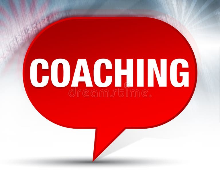 Coaching Red Bubble Background Stock Illustration - Illustration of ...