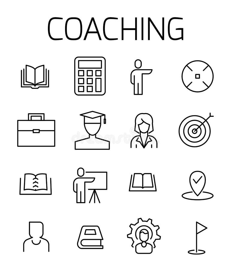 Career Coaching Icon Set Stock Illustrations – 743 Career Coaching Icon ...