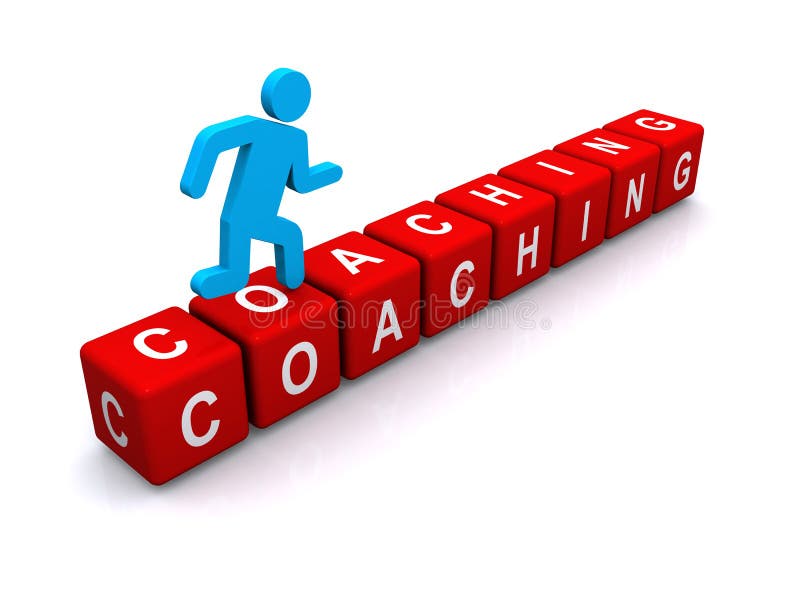 Coaching Sign with Business Team Stock Illustration - Illustration of ...